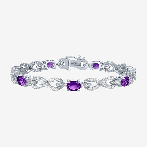Click here for Gemstone Pure Silver Over Brass Infinity 7.5 Inch... prices