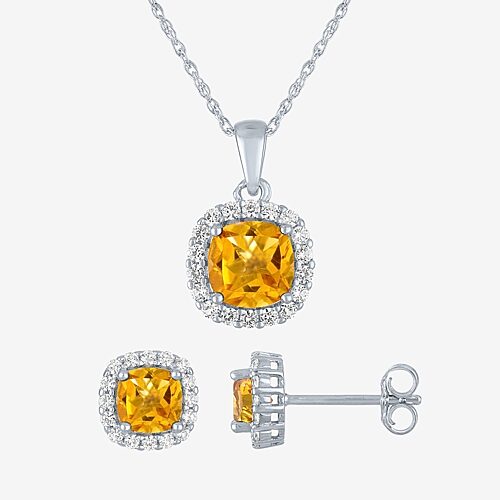 Click here for Gemstone Pure Silver Over Brass 2-pc. Jewelry Set... prices