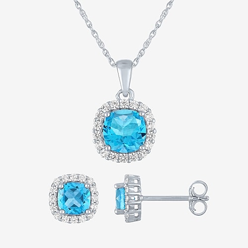 Click here for Gemstone Pure Silver Over Brass 2-pc. Jewelry Set... prices