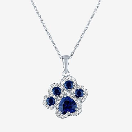 Click here for Womens Lab Created Blue Sapphire Pure Silver Over... prices