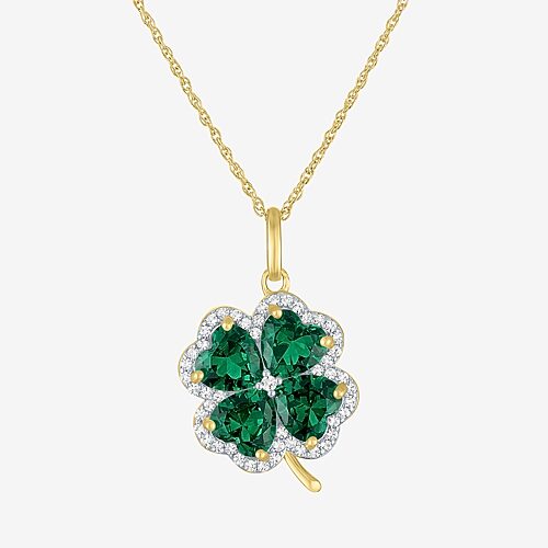 Click here for Womens Simulated Green Emerald 14K Gold Over Brass... prices