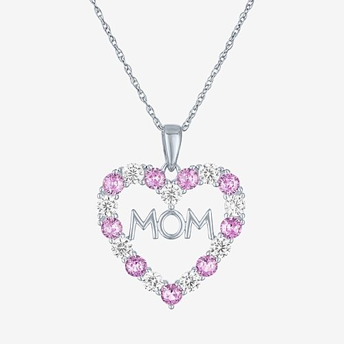 Click here for Womens Lab Created Pink Sapphire Pure Silver Over... prices