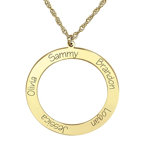 Click here for Personalized Open Circle Names Pendant Necklace  O... prices