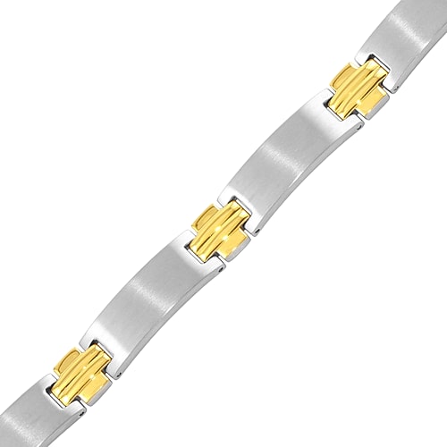 Click here for Mens Stainless Steel Solid 8 1/2 Inch Link Bracele... prices