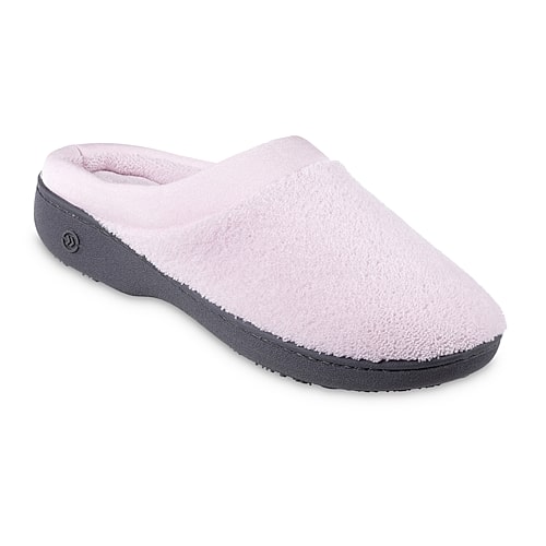 Isotoner Womens Memory Foam Slip-On Slippers  6-7  Pink