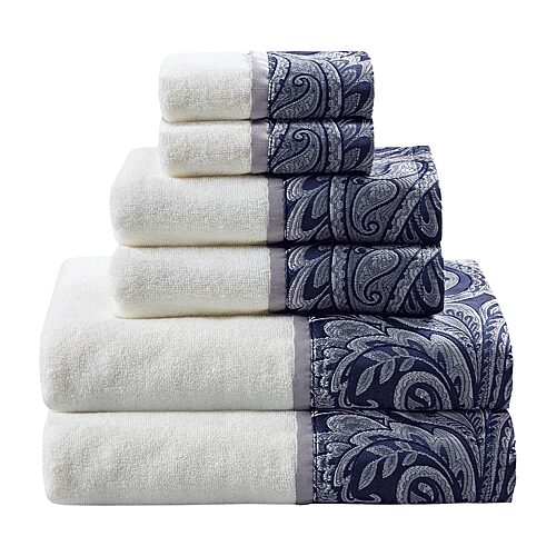 Click here for Madison Park Aubrey 6-Pc Jacquard Bath Towel Set -... prices