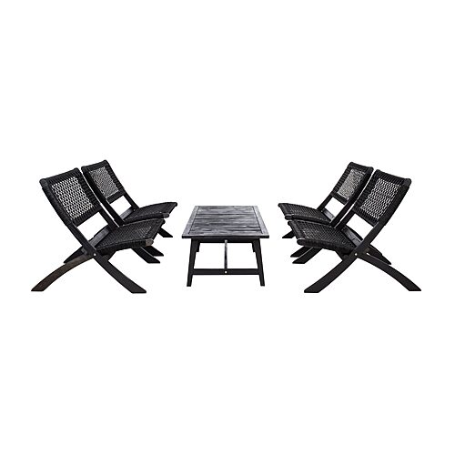 Click here for Blaze 5 Pc Outdoor Living Set - Black prices