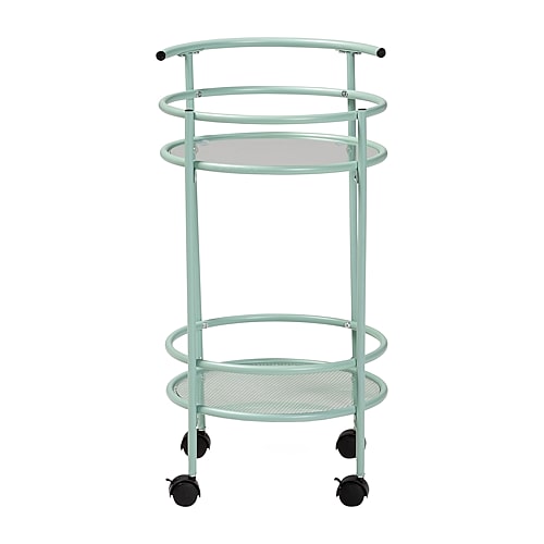 Click here for Newell Metal-Top Kitchen Cart  One Size  Green prices
