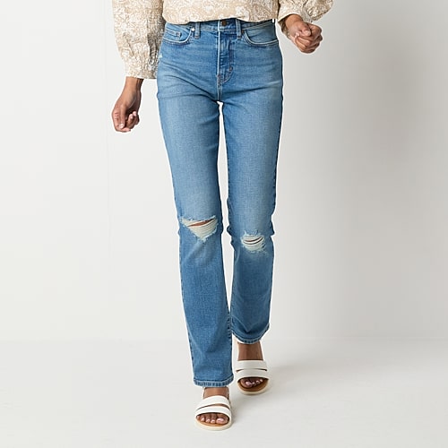 Click here for a.n.a Womens High Rise Straight Leg Jean  20 Petit... prices