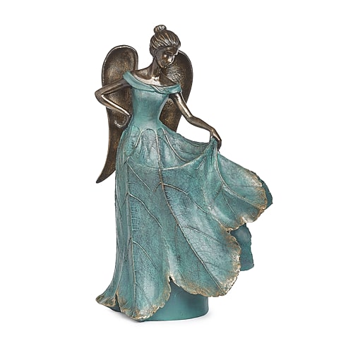 Roman 20in Angel Bird Bath  One Size  Gray