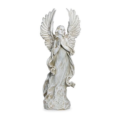 Roman 21in Praying Angel Statue  One Size  Gray