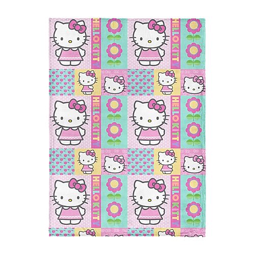 Click here for Northwest Hello Kitty Spring Patchwork 50x70 Hello... prices