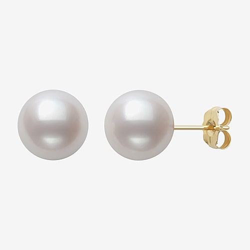 Click here for Sofia White Cultured Freshwater Pearl 10K Gold 9mm... prices