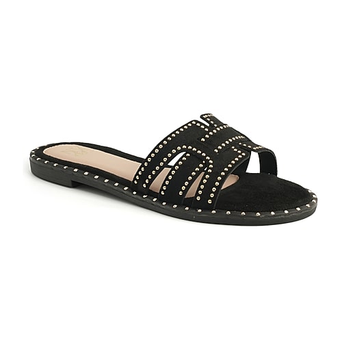 Click here for New York & Company Womens Zora Slides Sandals - Bl... prices