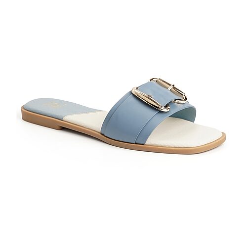 Click here for New York & Company Womens Wenda Slides Sandals - B... prices