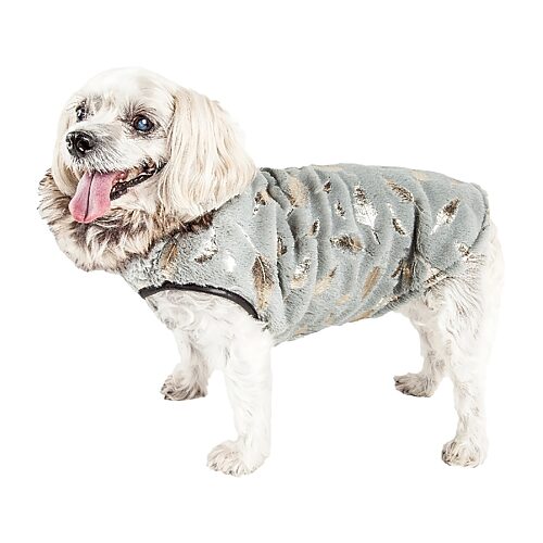 Click here for Pet Life  Luxe Gold-Wagger Gold-Leaf Designer Fur... prices