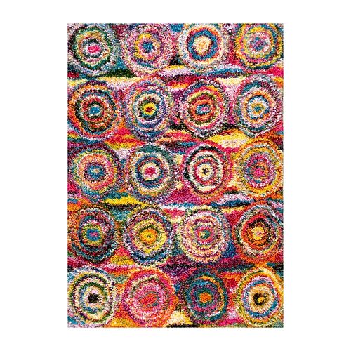 Click here for nuLoom Kindra Circles Shaggy Rectangular Rug  One... prices