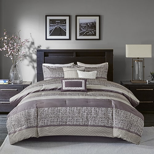 Madison Park Rhapsody Jacquard 7-Pc. Comforter Set  California King - Purple