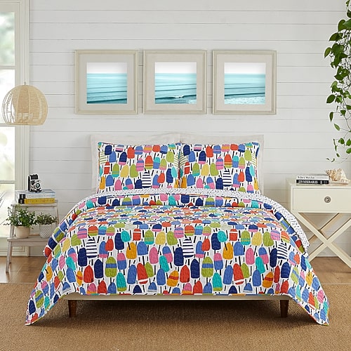 Click here for Makers Collective Buoys Reversible Quilt Set  One... prices