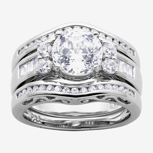 Click here for 100 Facets by DiamonArt Cubic Zirconia Sterling Si... prices