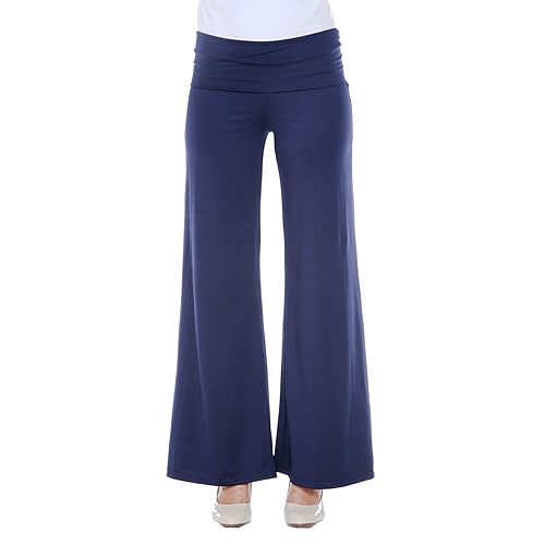 Click here for Womens White Mark Solid Palazzo Pants prices