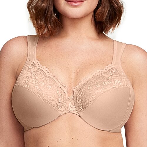 Click here for Glamorise Low Cut WonderWire Lace Underwire Bra- 1... prices
