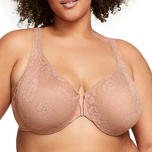 Click here for Glamorise Lacey T-Back Front-Closure WonderWire Un... prices
