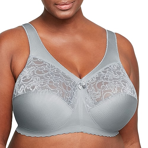 Womens Full Figure Plus Size MagicLift Original Wirefree Support Bra 1000 - Soft Gray