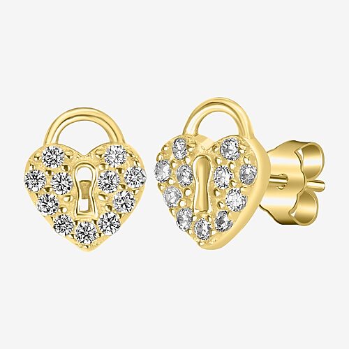 Click here for Silver Treasures Delicates Pad Lock Cubic Zirconia... prices