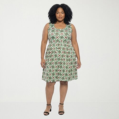 Click here for 24seven Comfort Apparel Plus Size Geometric Sleeve... prices