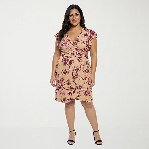 Click here for 24seven Comfort Apparel Plus Size Floral Flutter S... prices