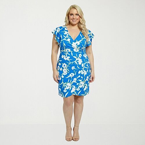 Click here for 24seven Comfort Apparel Plus Size Floral Flutter S... prices