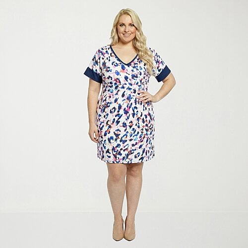 Click here for 24seven Comfort Apparel Plus Size Abstract T-Shirt... prices