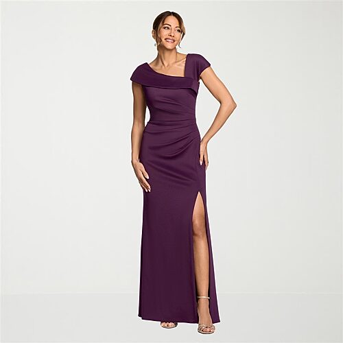 Click here for DJ Jaz Womens Asymmetrical Neck Short Sleeve Eveni... prices