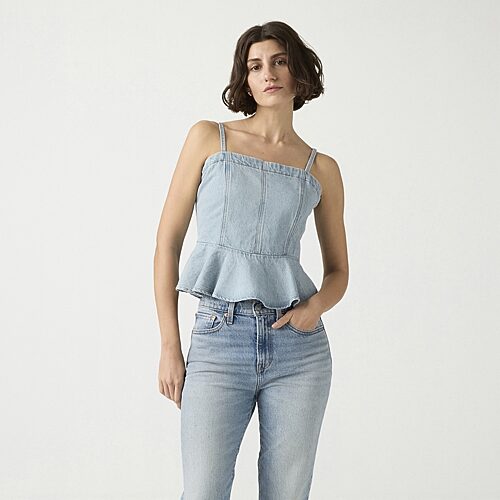 Click here for Levis Womens Anderson Sleeveless Cotton Flounce To... prices