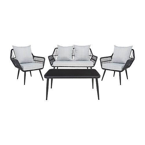 Click here for Safavieh Elsbeth 4-pc. Conversation Set Cushioned... prices