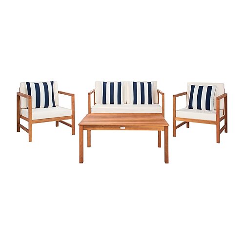Click here for Montez 4 Pc Outdoor Set With Accent Pillows - Natu... prices