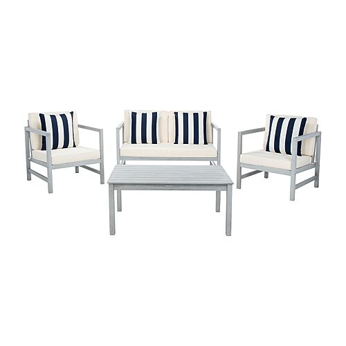 Click here for Montez 4 Pc Outdoor Set With Accent Pillows - Grey... prices