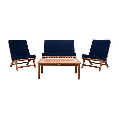 Click here for Chaston 4 Pc Outdoor Living Set - Natural/navy prices