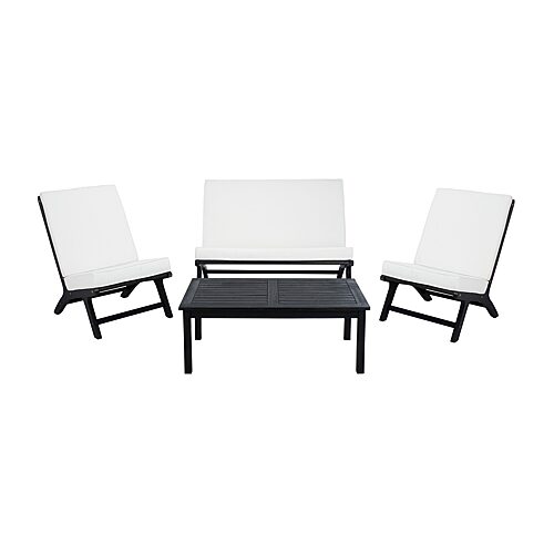 Click here for Chaston 4 Pc Outdoor Living Set - Black/beige prices