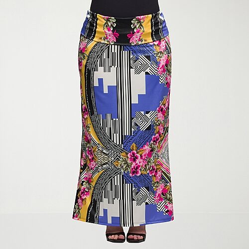 Click here for 24seven Comfort Apparel Plus Size Print Fold Over... prices