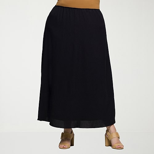 Click here for 24seven Comfort Apparel Plus Size Elastic Waist A-... prices