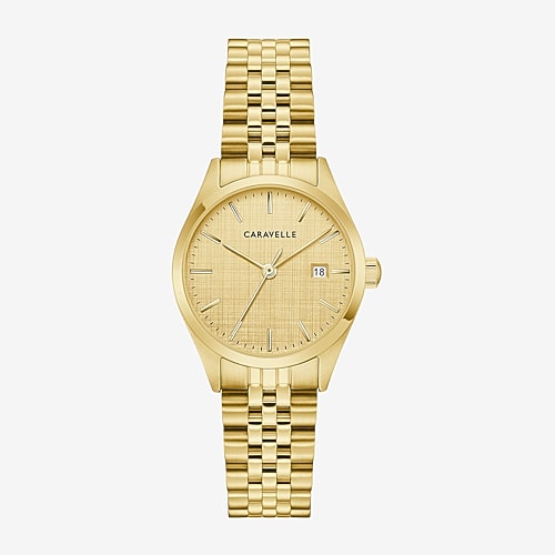 Click here for Caravelle Womens Classic Dress Gold-Tone Stainless... prices