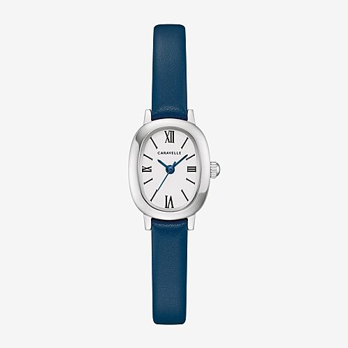 Click here for Caravelle Womens Classic Blue Leather Strap Watch... prices