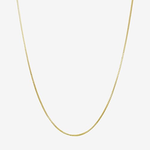 Click here for Womens 10K Gold 20 Inch Box Chain Necklace  One Si... prices