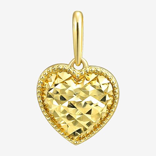 Click here for Womens 10K Gold Heart Pendant  One Size  Yellow prices