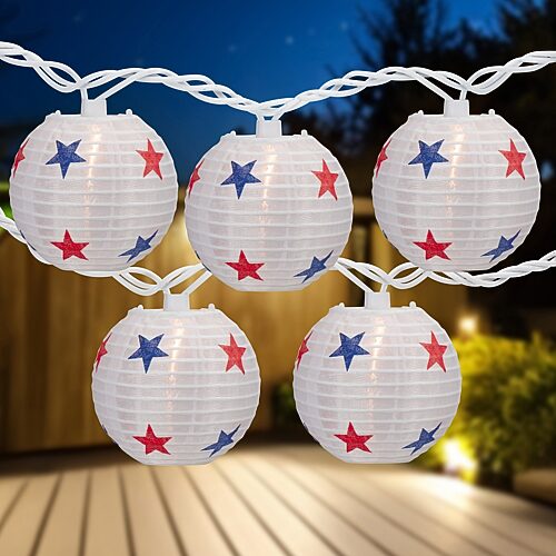 Click here for Northlight 8.5ft Stars Paper Lantern Patio Set Str... prices