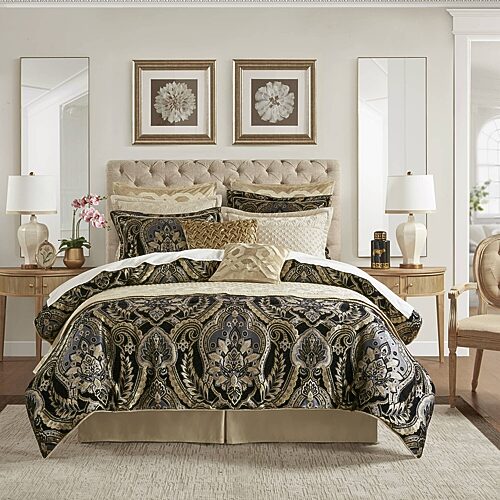 Click here for Croscill Julius 4-Pc Comforter Set  King - Black prices
