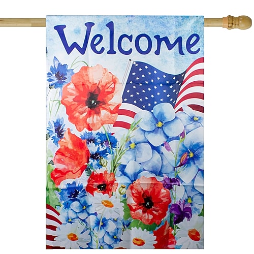 Click here for Northlight 40 Floral Welcome Outdoor House Flags... prices