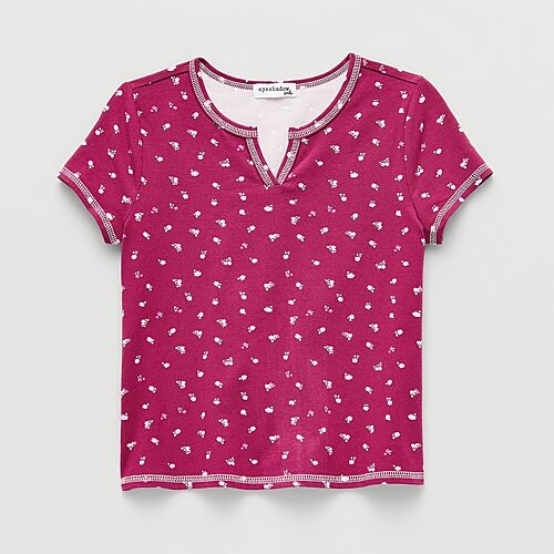 Click here for Eyeshadow Big Kid Girls Split Crew Neck Short Slee... prices